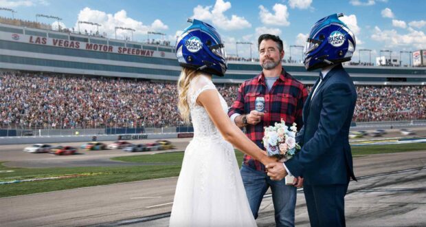 Busch Light Hosts ‘Quickie’ Pit Stop Wedding During Nascar Race In ...