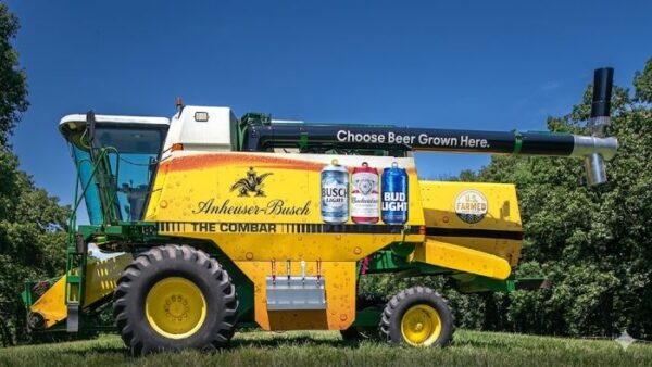 Anheuser-Busch Honors Farmers With 10-Ton Combine And Bar Creation ...